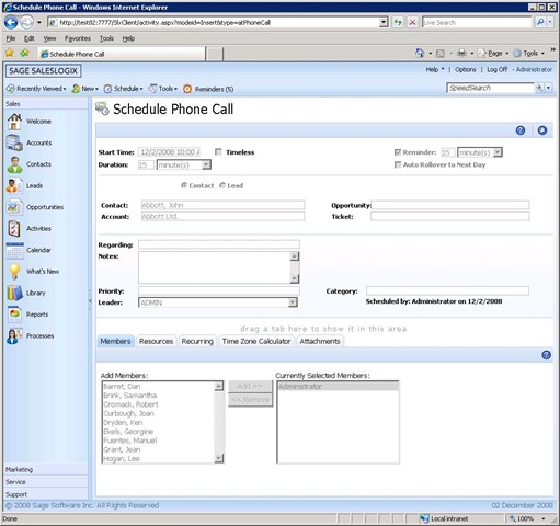Saleslogix Web 75 Calendar Limitations For Admin Customer Fx